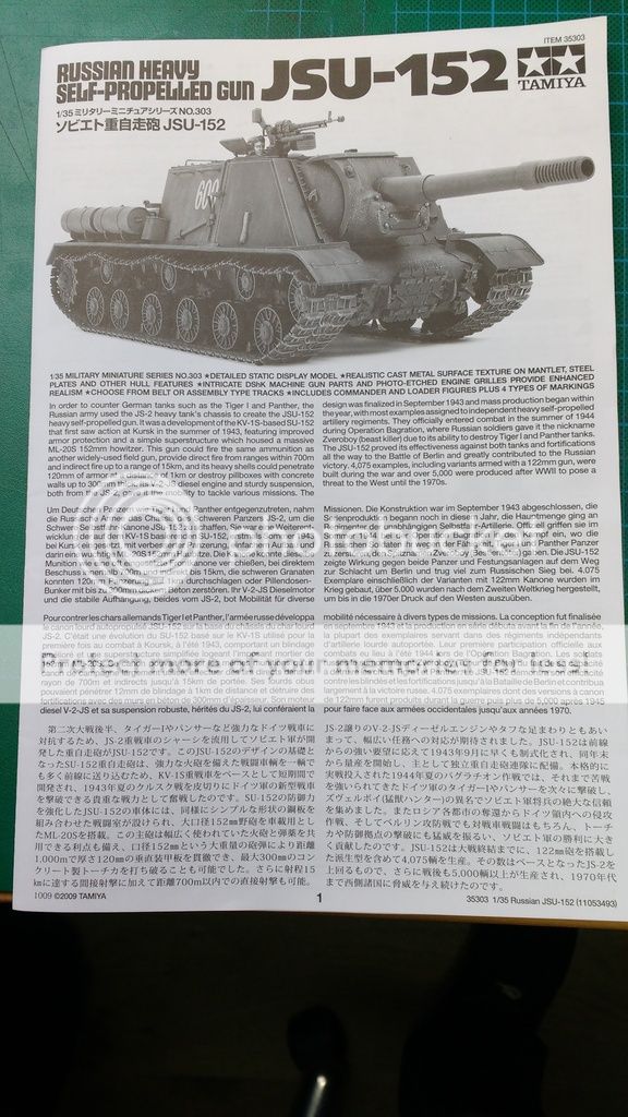 Tamiya 1/35 - Russian Heavy Self-Propelled Gun JSU-152 - International ...
